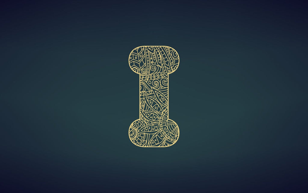 Zentangle stylized alphabet.Letter I in doodle style, mandala. Alphabet ...