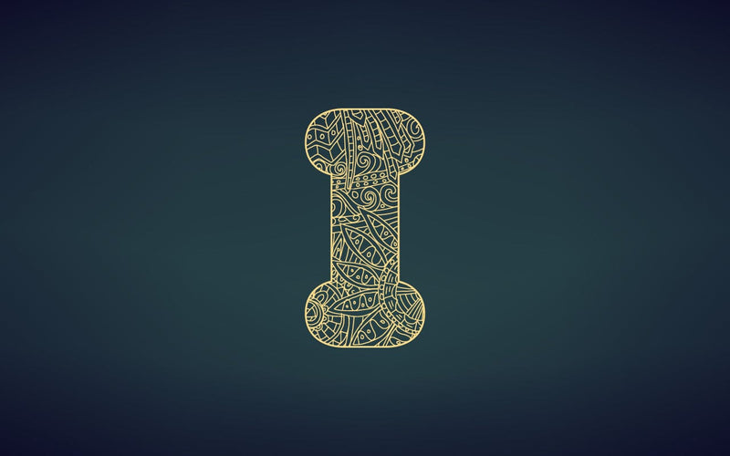 Zentangle stylized alphabet.Letter I in doodle style, mandala. Alphabet ...