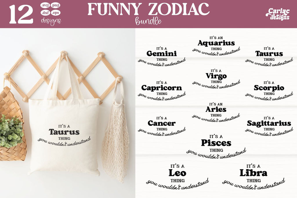 Zodiac Signs Bundle - So Fontsy