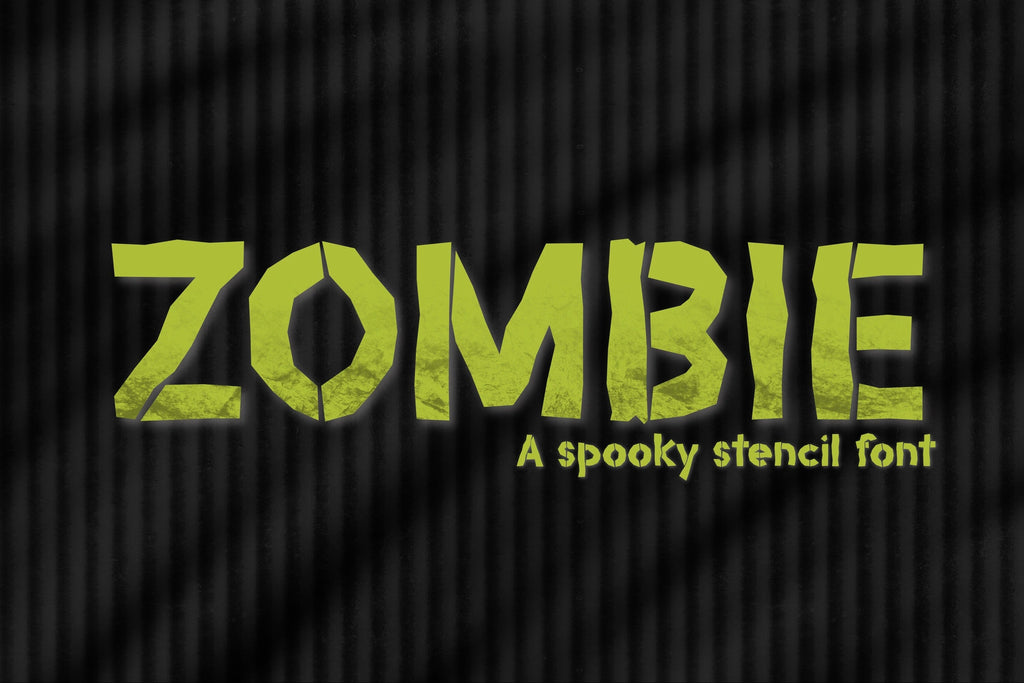 Zombie | A Spooky Stencil Font - So Fontsy