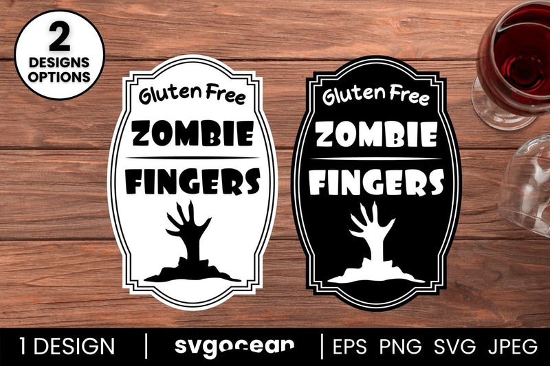 Zombie Fingers Bottle Labels Svg - So Fontsy