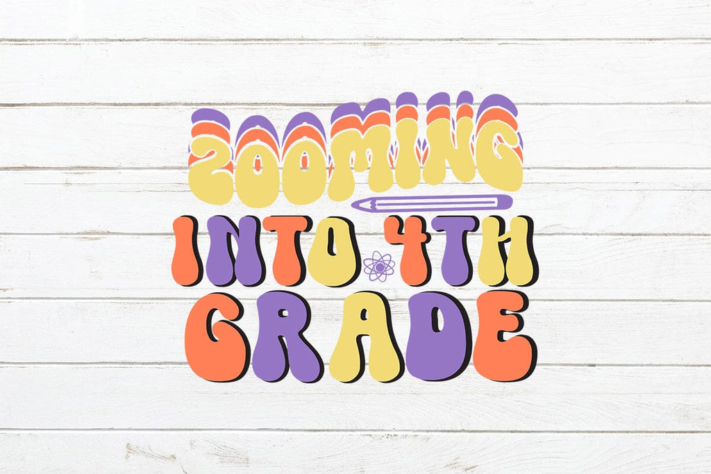 Zooming Into Fourth Grade Retro SVG - So Fontsy