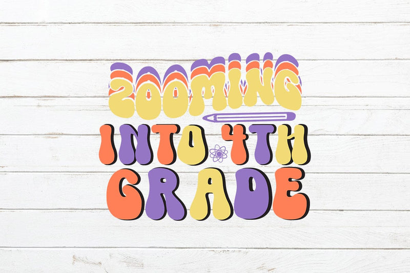 Zooming Into Fourth Grade Retro SVG - So Fontsy