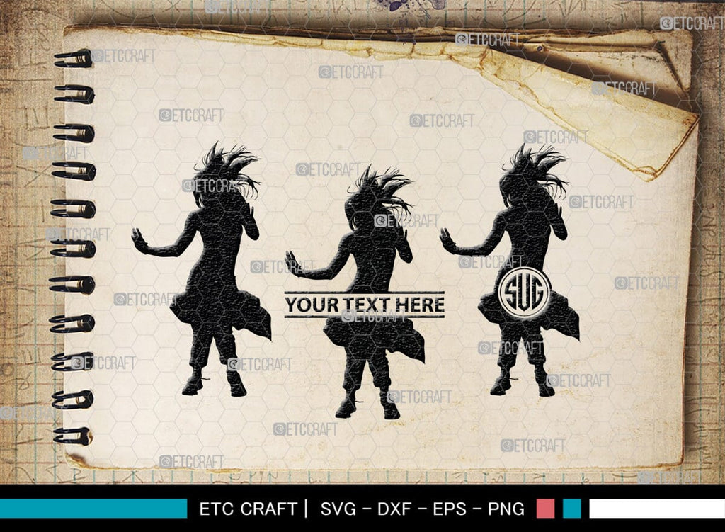 Zumba Girl Monogram, Zumba Girl Silhouette, Zumba Girl SVG, Zumba Svg ...