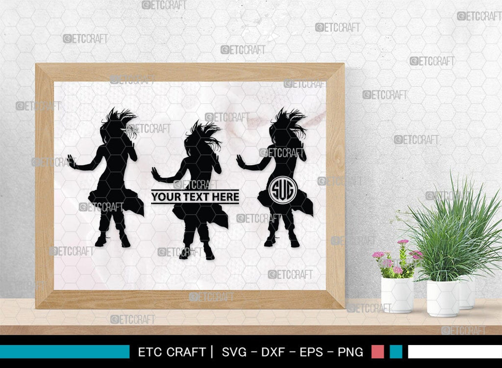 Zumba Girl Monogram, Zumba Girl Silhouette, Zumba Girl SVG, Zumba Svg ...